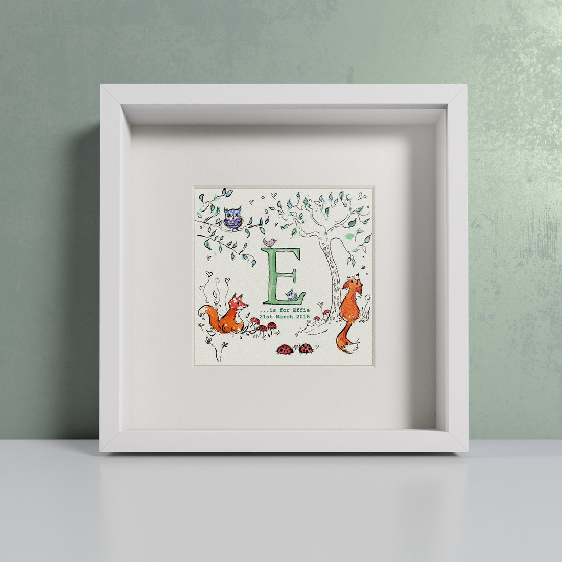 Personalised Children's Initial Print from £24 - Foxy Woodland – Daisy ...